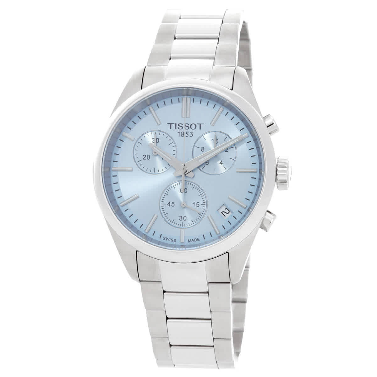 Tissot PR 100 Chronograph Quartz Ice Blue Dial Mens Watch T150.417.11.351.00 Tissot