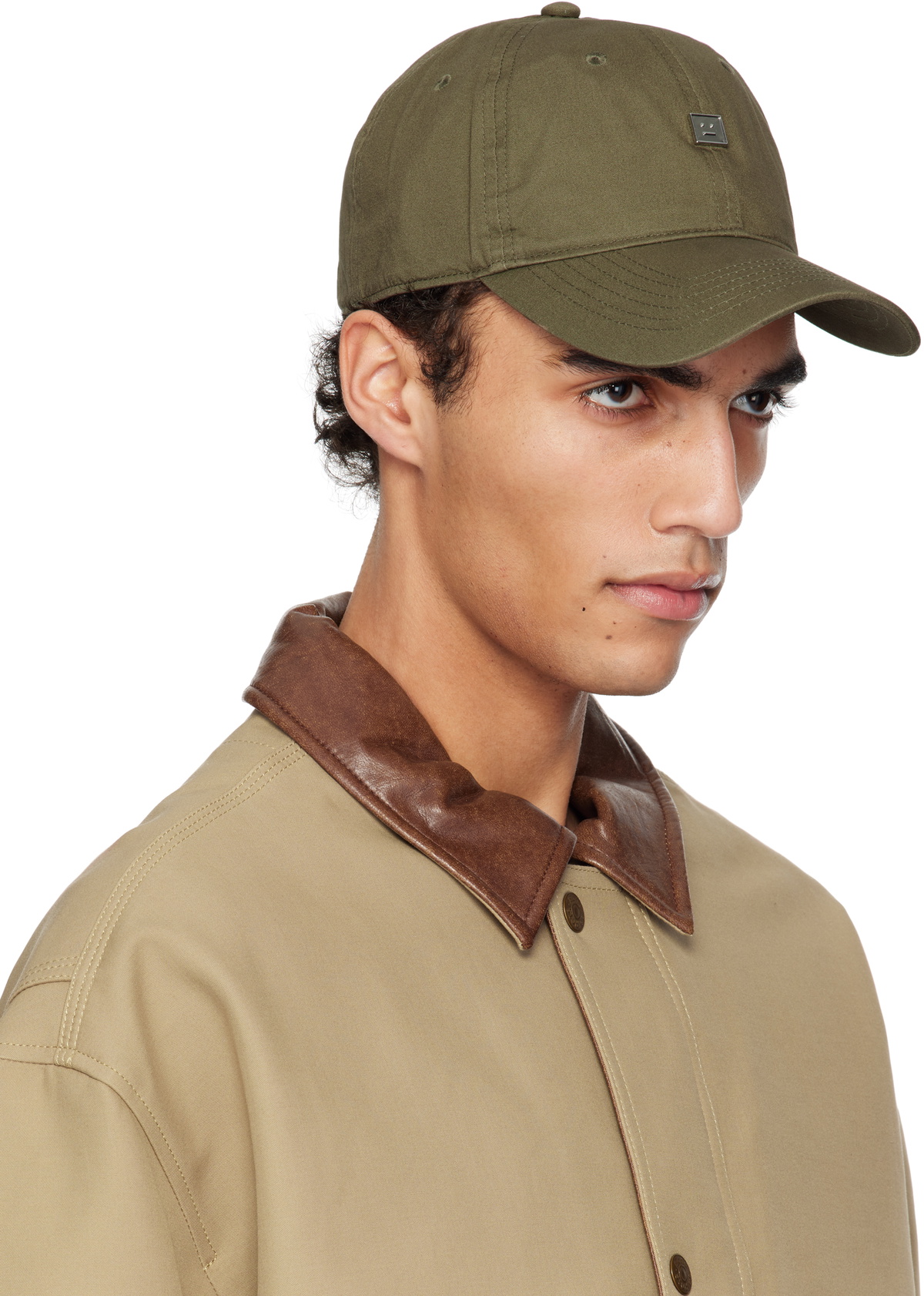Acne Studios Khaki Stud Logo Cap Acne Studios