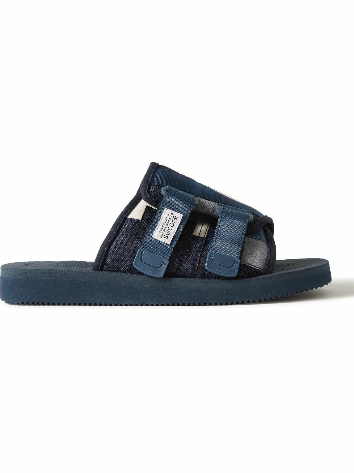 Suicoke - KAW-VS Webbing-Trimmed Suede Sandals - Blue Suicoke