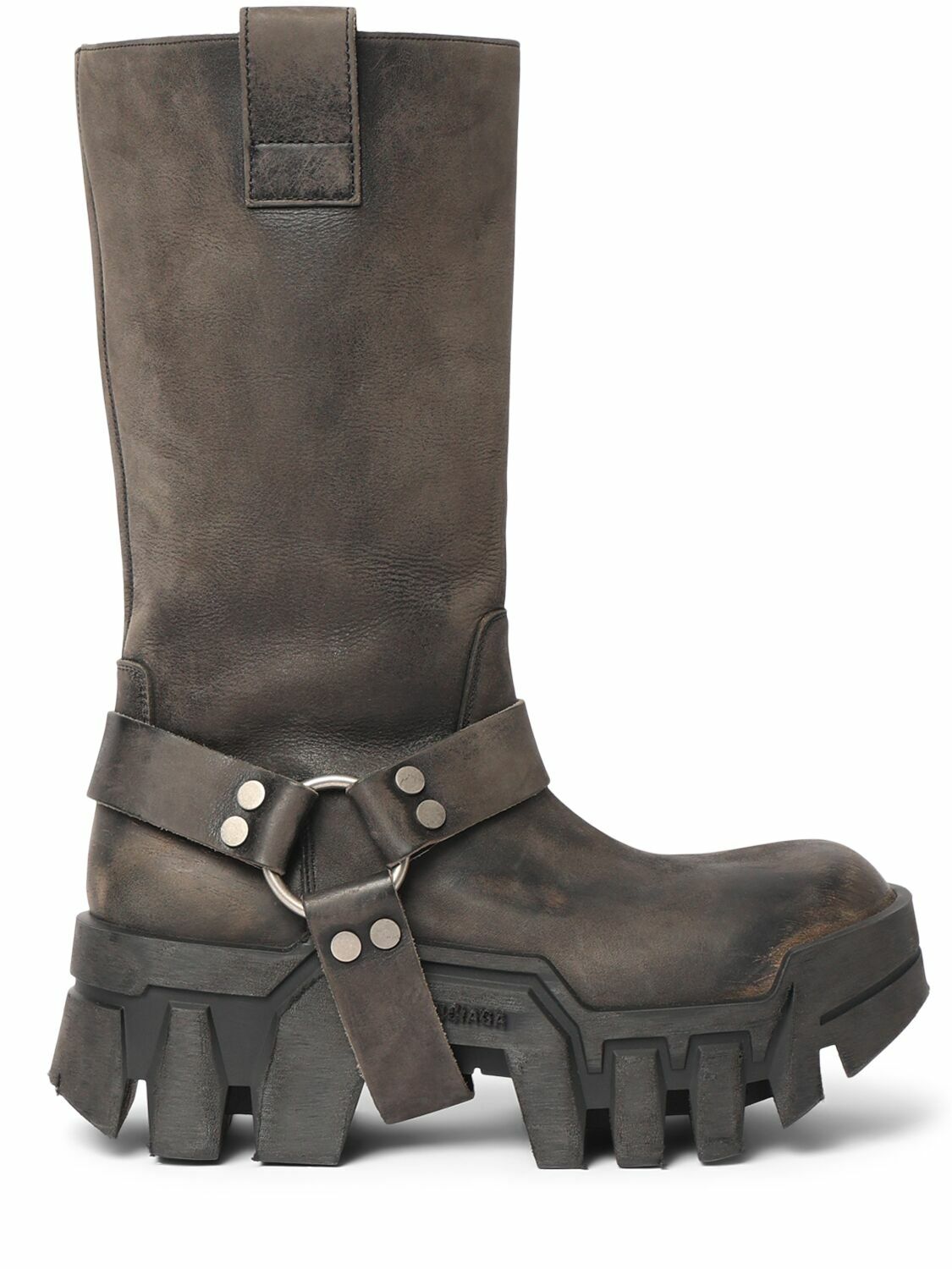 BALENCIAGA Bulldozer Leather Harness Boots Balenciaga
