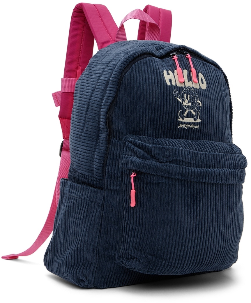 Jellymallow SSENSE Exclusive Kids Navy 'Hello' Backpack Jellymallow