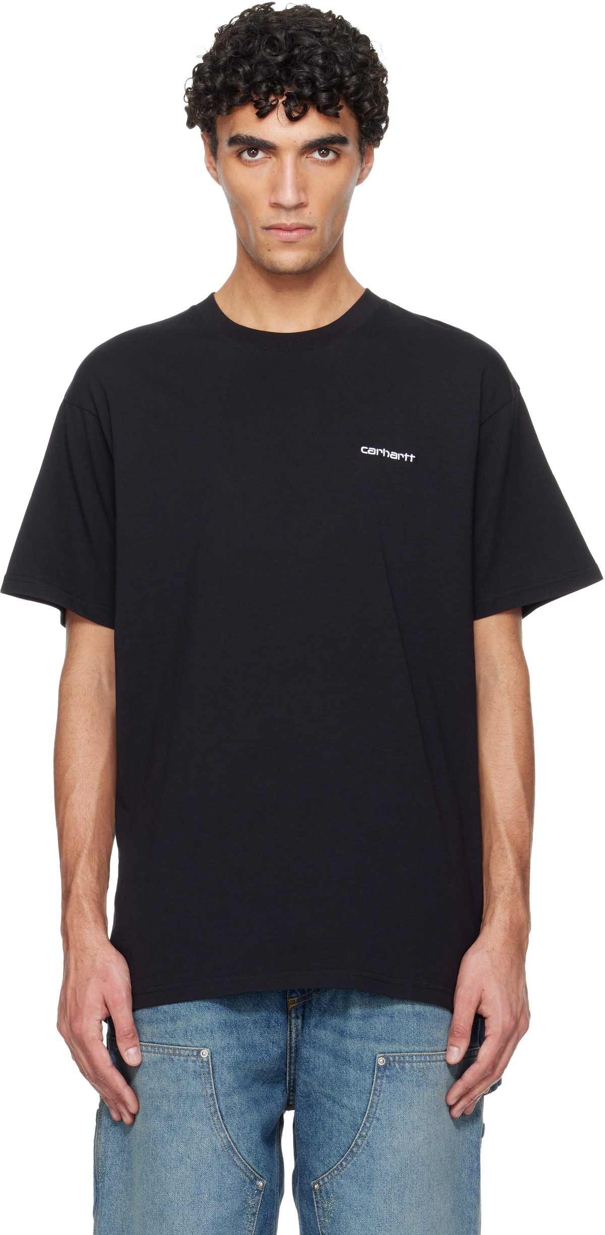 Carhartt Work In Progress Black Script Embroidery T-shirt Carhartt WIP