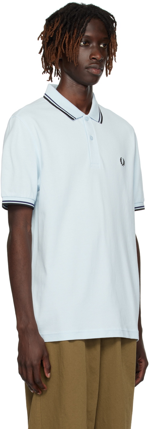 Fred Perry Blue Twin Tipped Polo Fred Perry