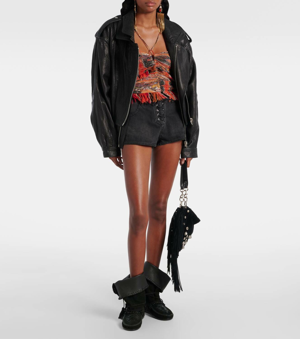 Isabel Marant Delma faded denim shorts Isabel Marant