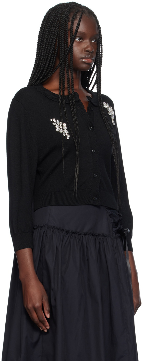 Simone Rocha Black Embellished Cardigan Simone Rocha