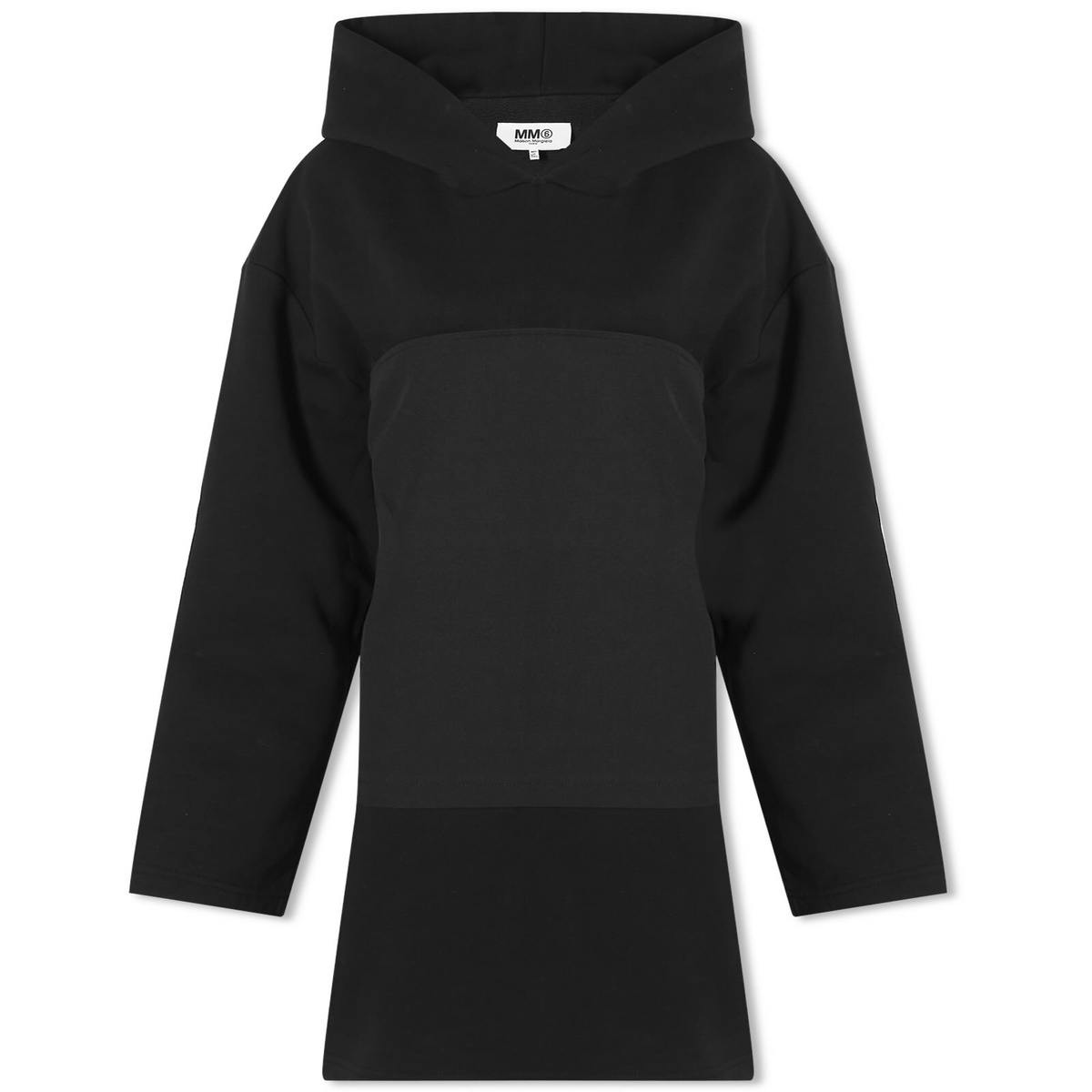 MM6 Maison Margiela Women's Hoody Dress in Black MM6 Maison Margiela