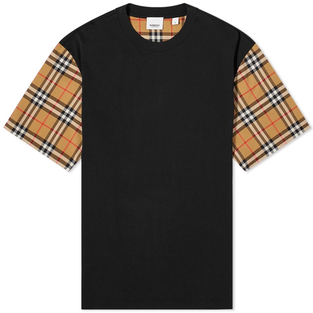 Burberry Checked Sleeve Tee Burberry