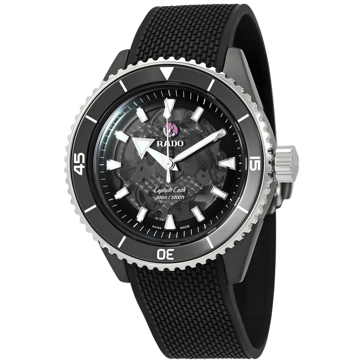 Rado Captain Cook Automatic Black Dial Mens Watch R32127156 Rado