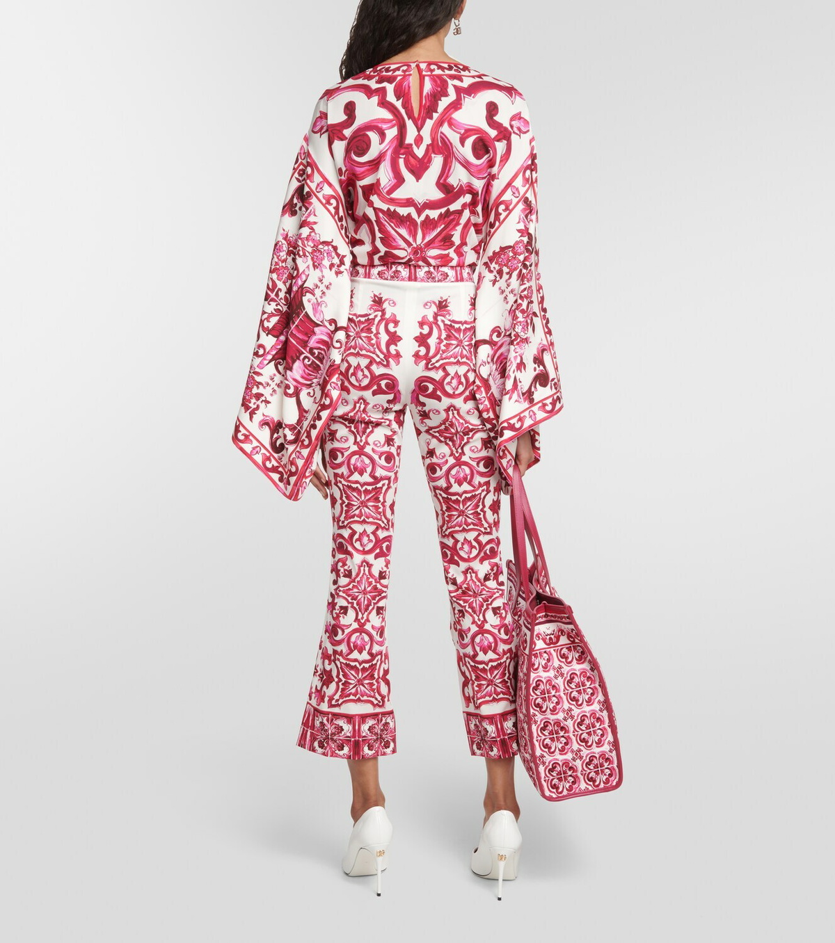 Dolce&Gabbana Printed flared trumpet leg pants Dolce & Gabbana