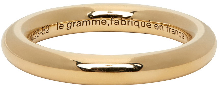 Le Gramme Gold Polished 'Le 7 Grammes' Bangle Ring Le Gramme