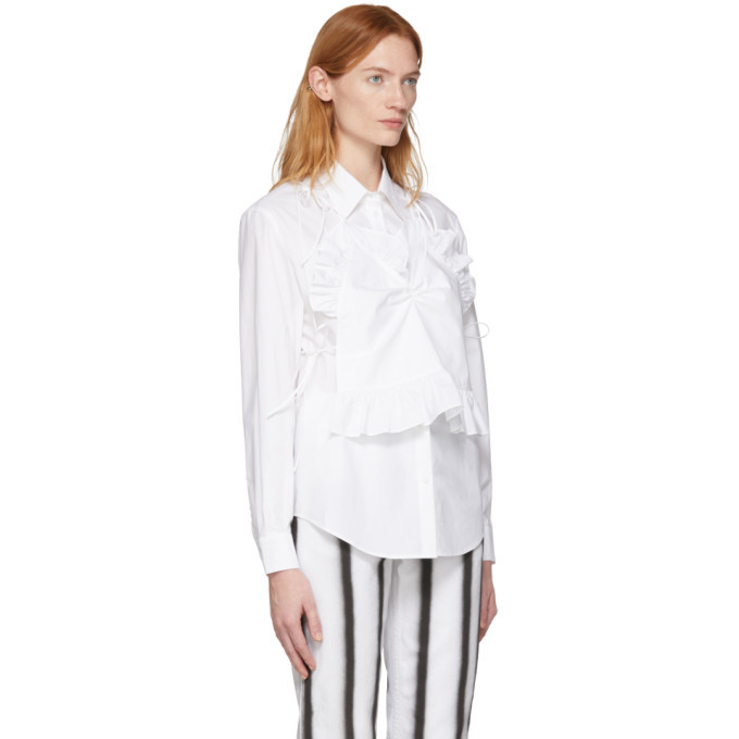 Pushbutton White Camisole Combi Shirt Pushbutton