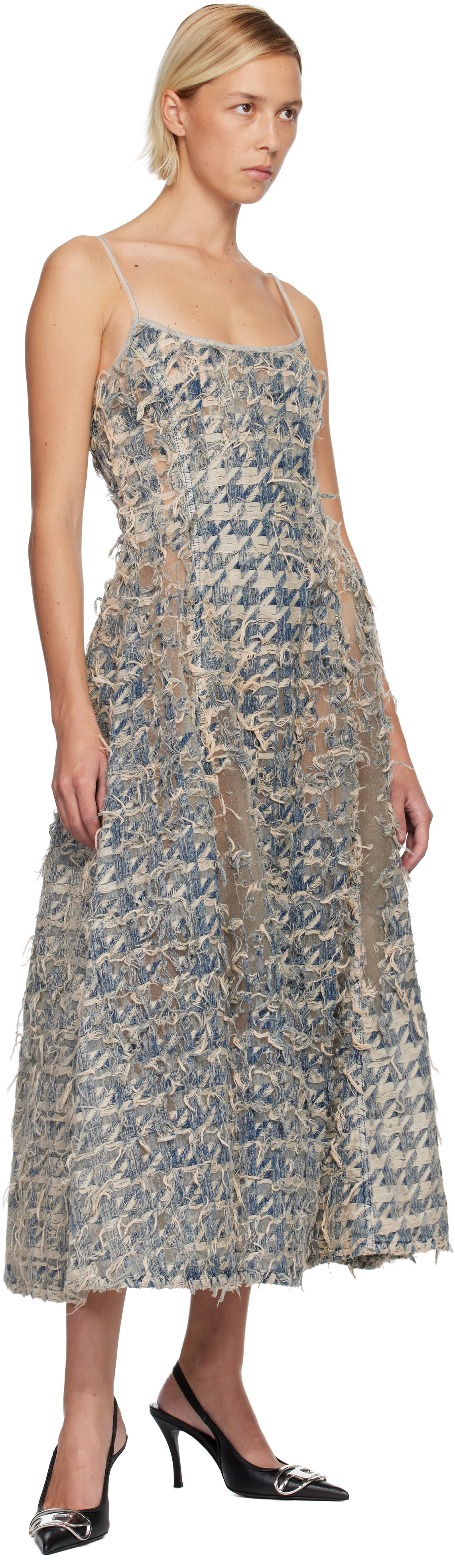 Diesel Blue De-Sweeney-Long-Fsh Maxi Dress Diesel