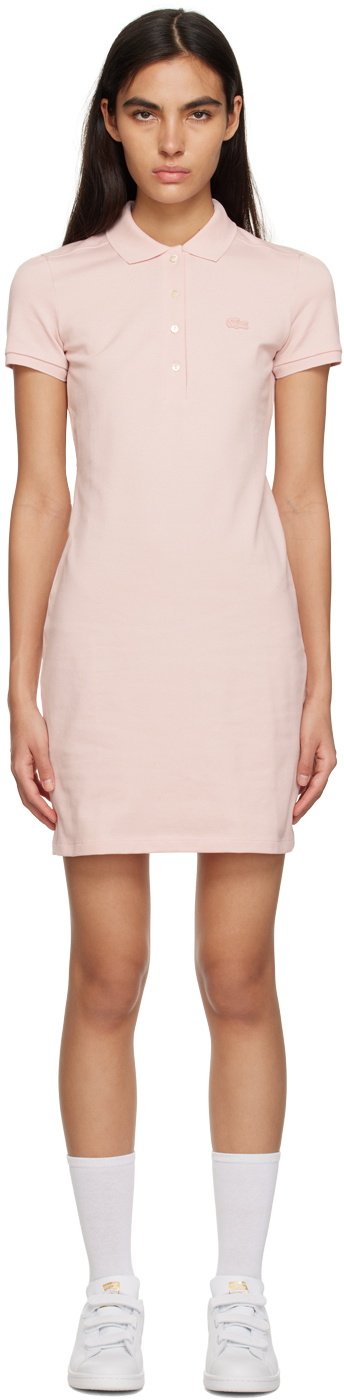 Lacoste Pink Slim-Fit Minidress Lacoste