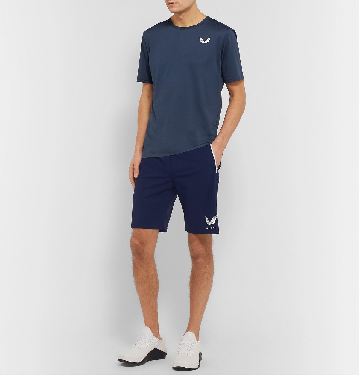 CASTORE - Alves Slim-Fit Stretch-Jersey Shorts - Blue CASTORE