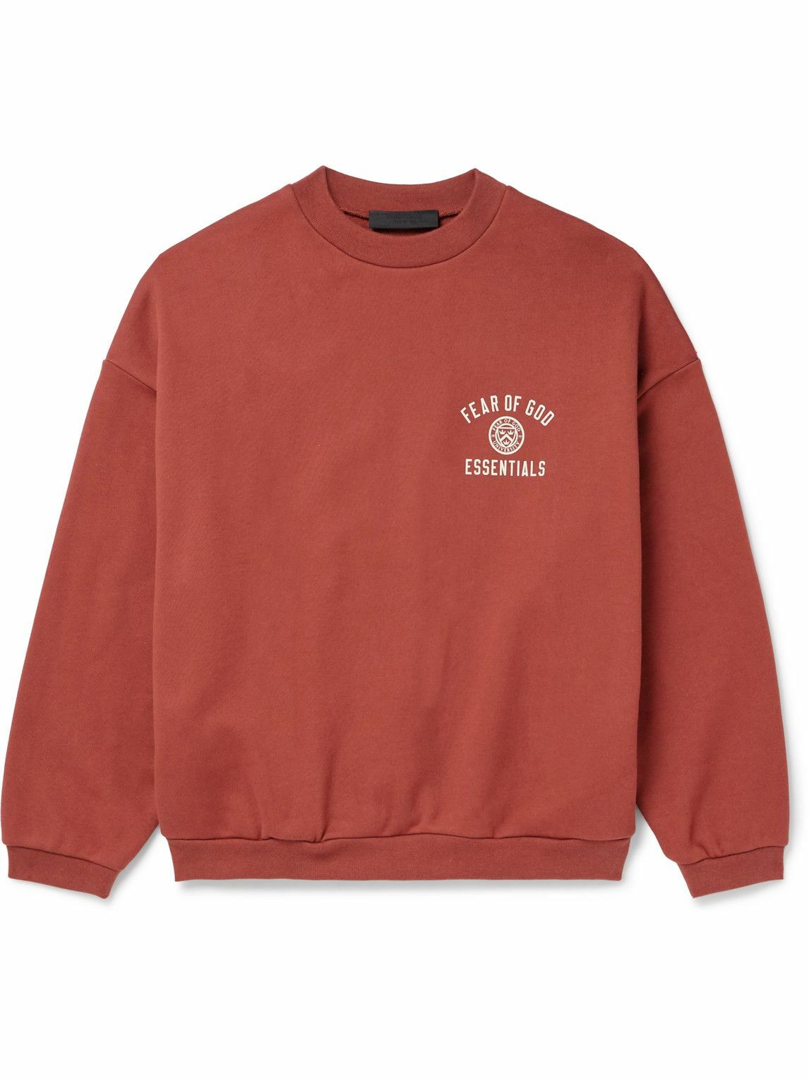 FEAR OF GOD ESSENTIALS - Logo-Print Appliquéd Cotton-Blend Jersey ...