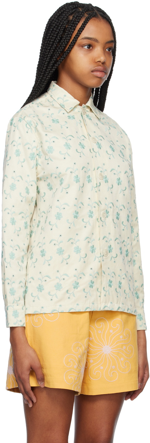 Bode Off-White Forget Me Not Shirt Bode