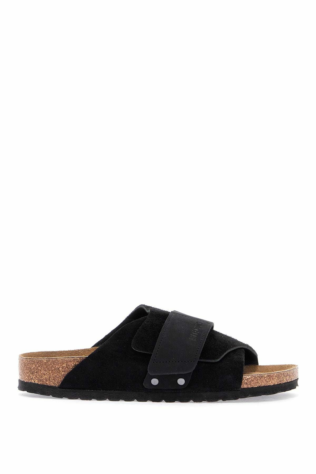 BIRKENSTOCK kyoto suede and nubuck leather slides Black Birkenstock