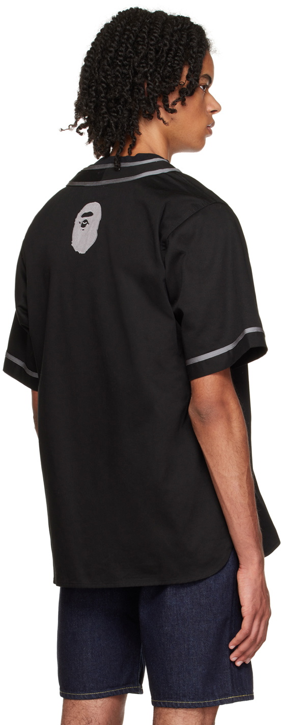 BAPE Black Baseball Shirt A Bathing Ape