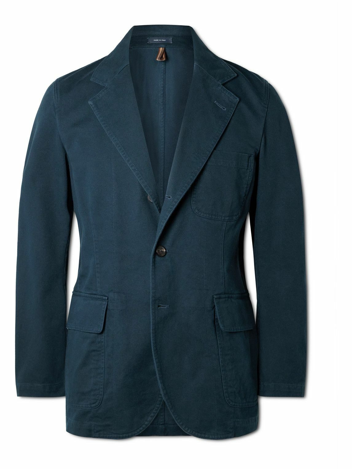 Drake's - Mk. I Games Cotton-Twill Suit Jacket - Blue Drake's