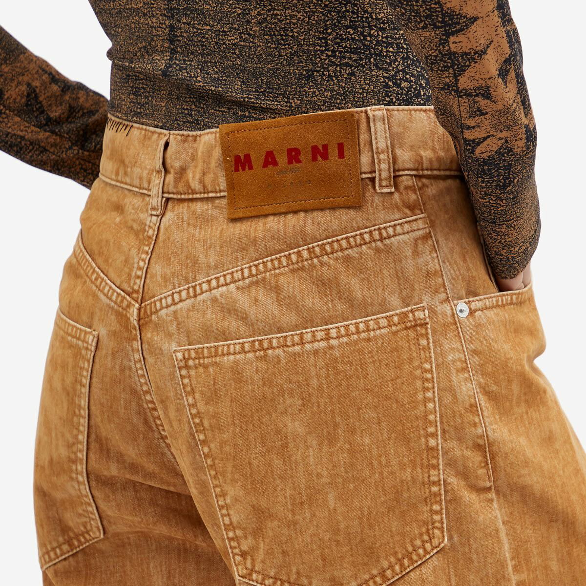 Marni Women's Baggy Denim Jeans in Buttercream Marni