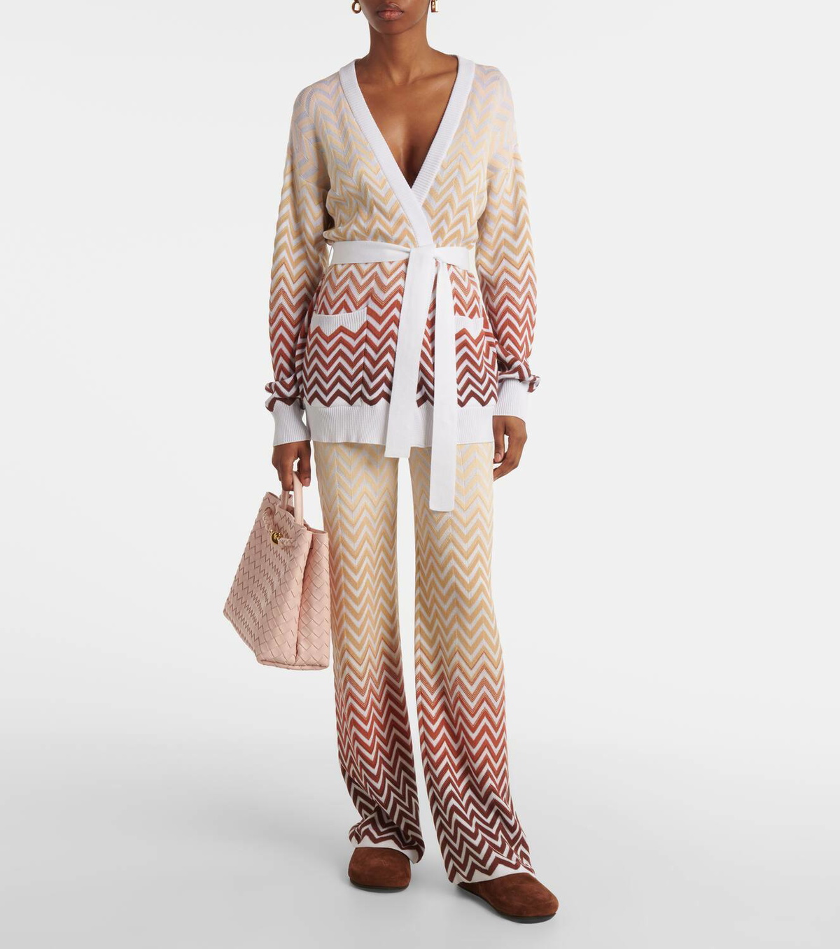 Missoni Zigzag cotton-blend flared pants Missoni