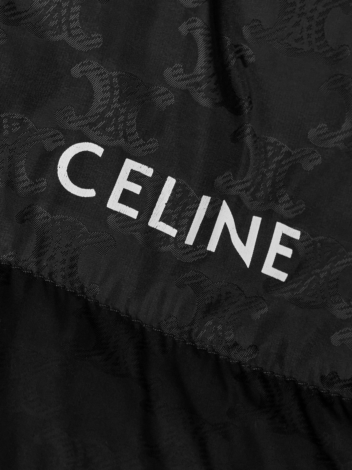 CELINE - Quilted Logo-Jacquard Nylon Down Jacket - Black Celine