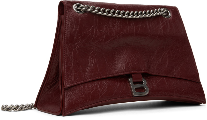 Balenciaga Burgundy Crush Medium Chain Bag Balenciaga