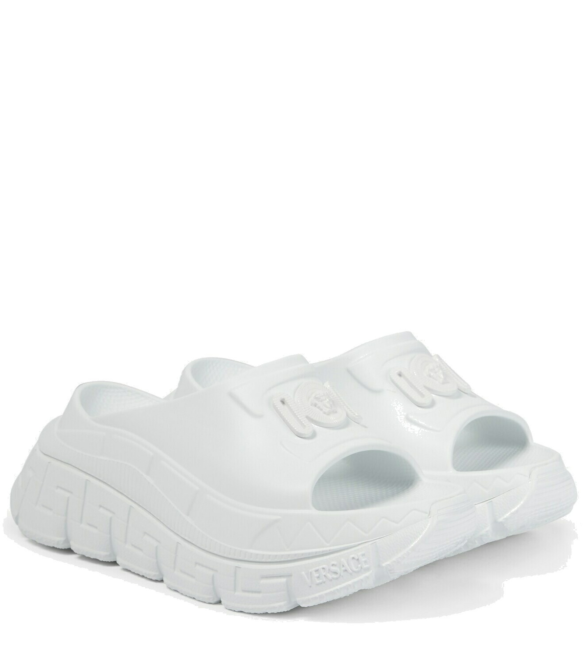 Versace Trigreca rubber platform slides Versace