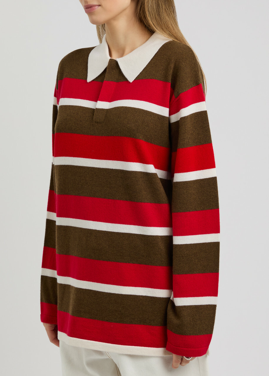 Guest In Residence Striped Cashmere Rugby Jumper Multicoloured Guest in ...