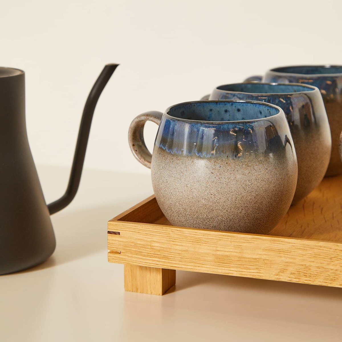 Soho Home Nero Mug - Set of Four in Blue Soho Home