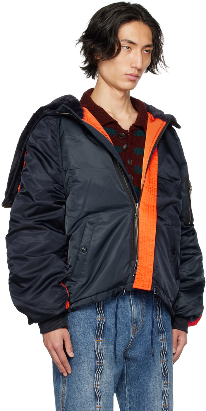 Andersson Bell Navy Insulated Bomber Jacket Andersson Bell