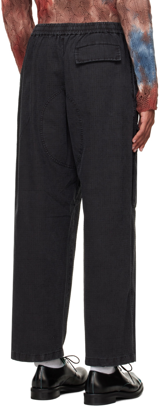 Acne Studios Black Faded Cargo Pants Acne Studios