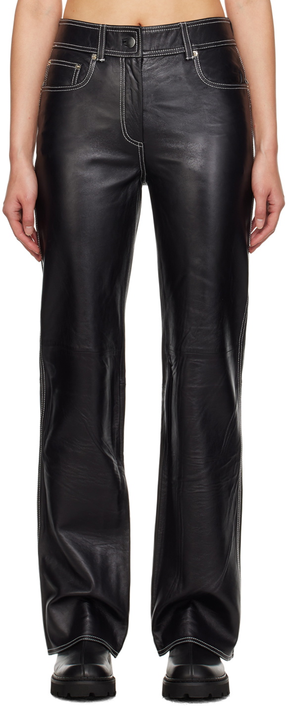 Stand Studio Black Sandy Leather Pants Stand Studio