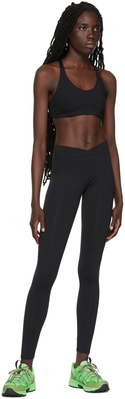 Live the Process Black Corset Grid Sport Bra Live the Process