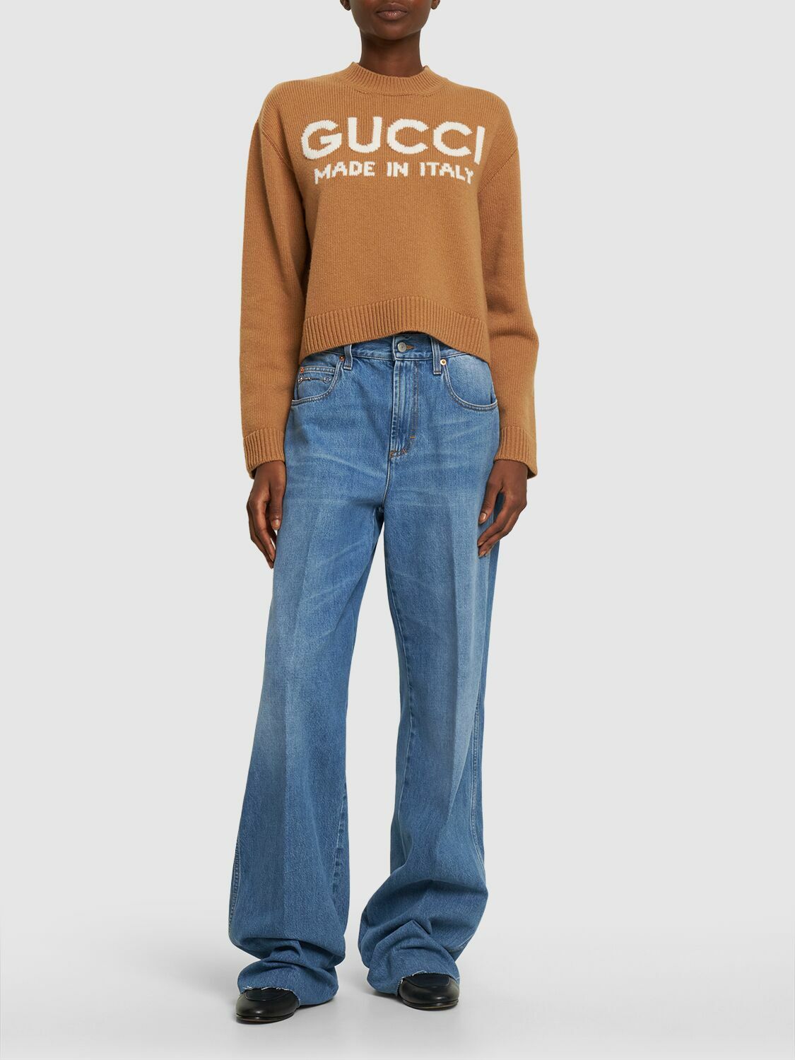 GUCCI - Supergee Wool Crewneck Sweater Gucci