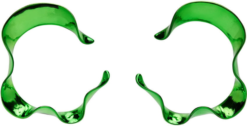 Hugo Kreit Green Swell Hoop Earrings Hugo Kreit