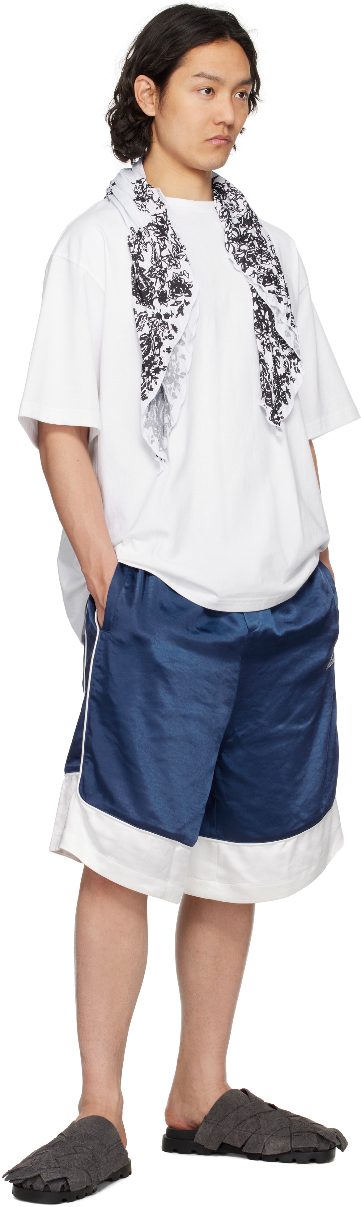 We11done White Wrinkled Muffler T-shirt We11done