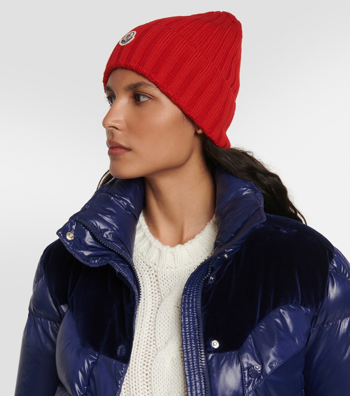 Moncler Ribbed-knit wool beanie Moncler
