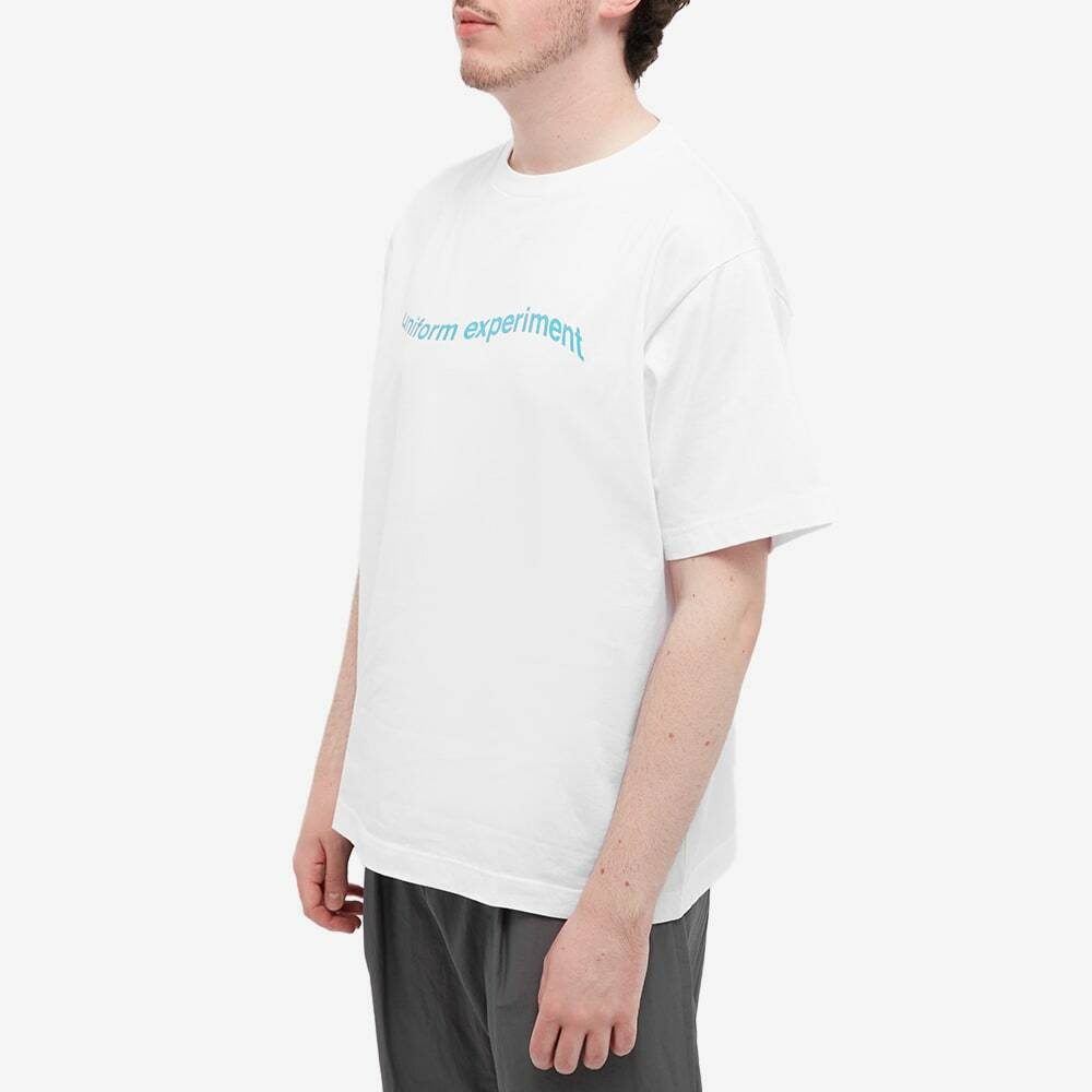 Uniform Experiment Men's Warp Logo T-Shirt in White Uniform Experiment