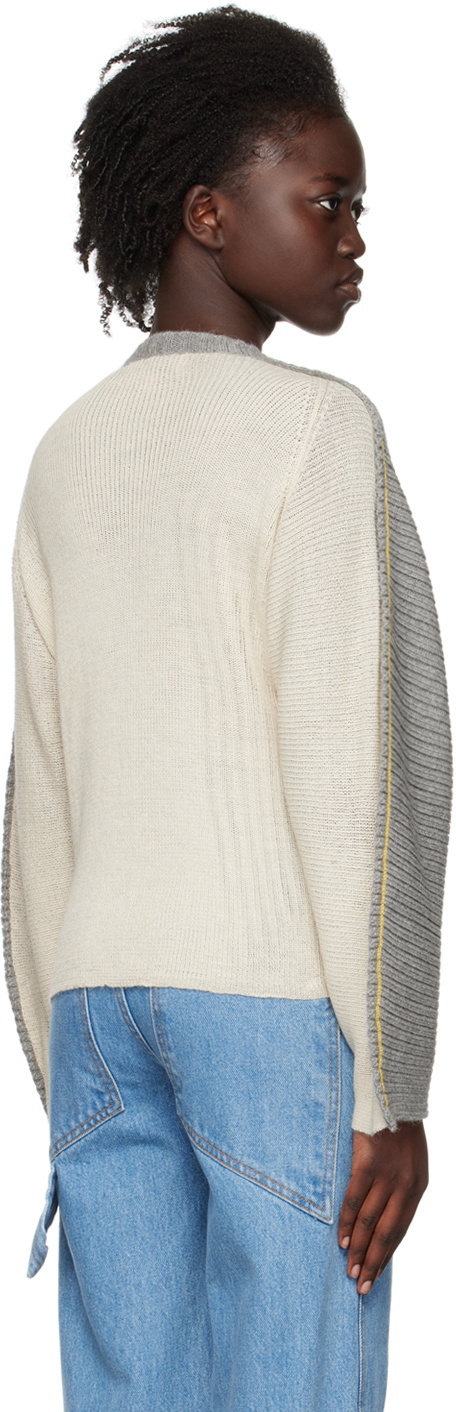 Eckhaus Latta Gray & Off-White Ash Sweater Eckhaus Latta