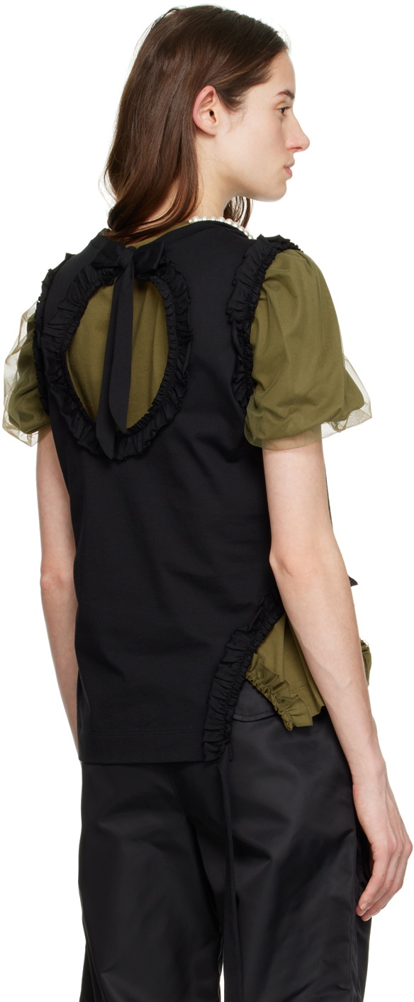 Simone Rocha Black Ruffle Tank Top Simone Rocha