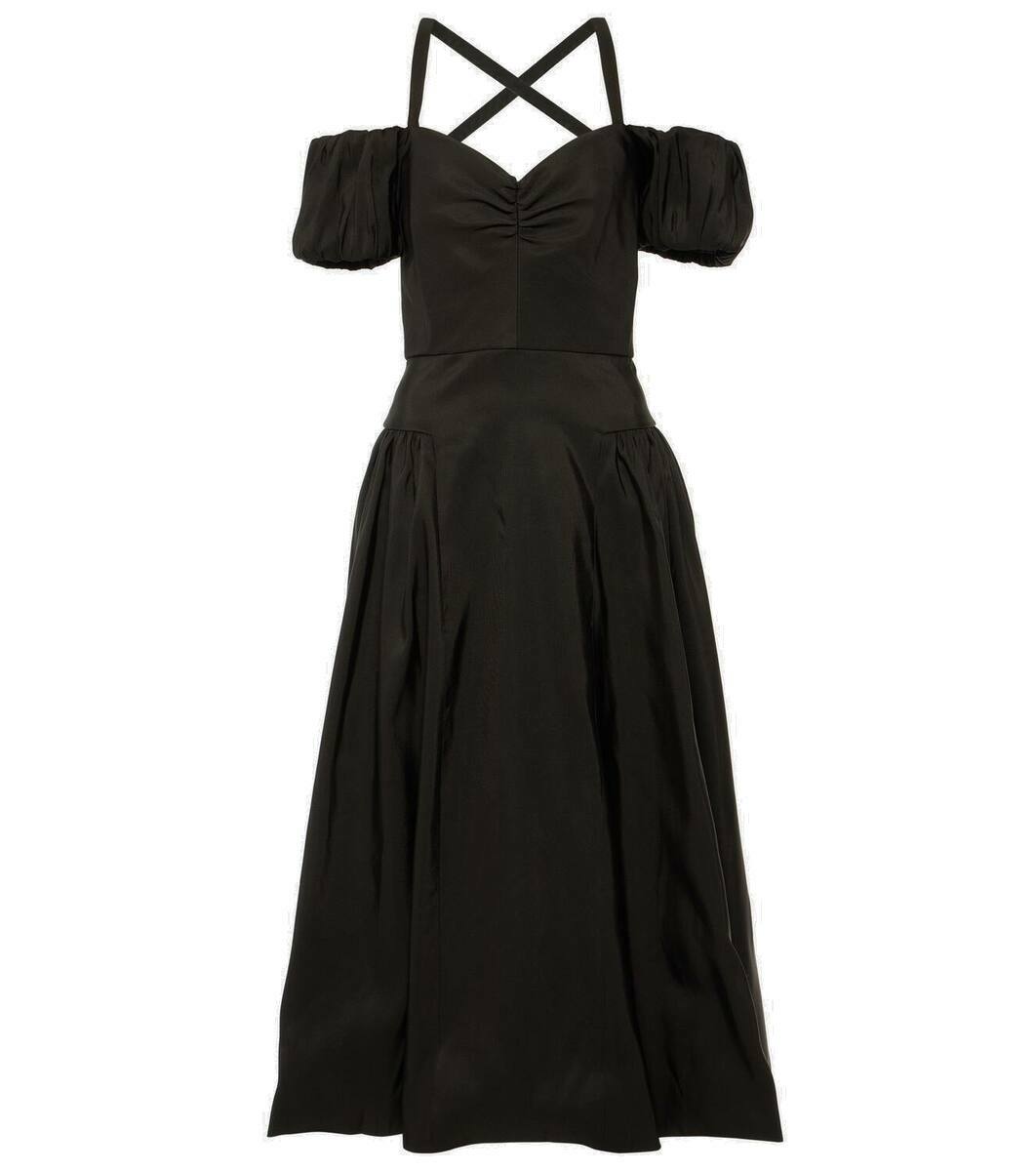 Markarian Off-shoulder silk midi dress Markarian