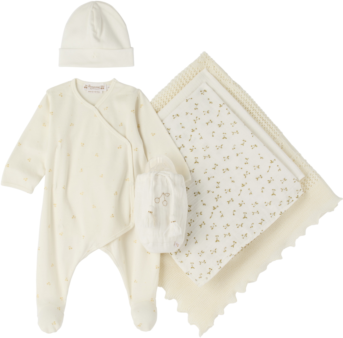 Bonpoint Baby Off-White First Nights Blanket Set Bonpoint