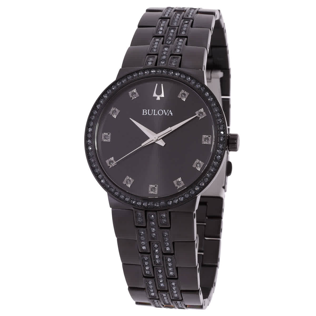 Bulova Classic Box Set Quartz Crystal Black Dial Mens Watch and ...