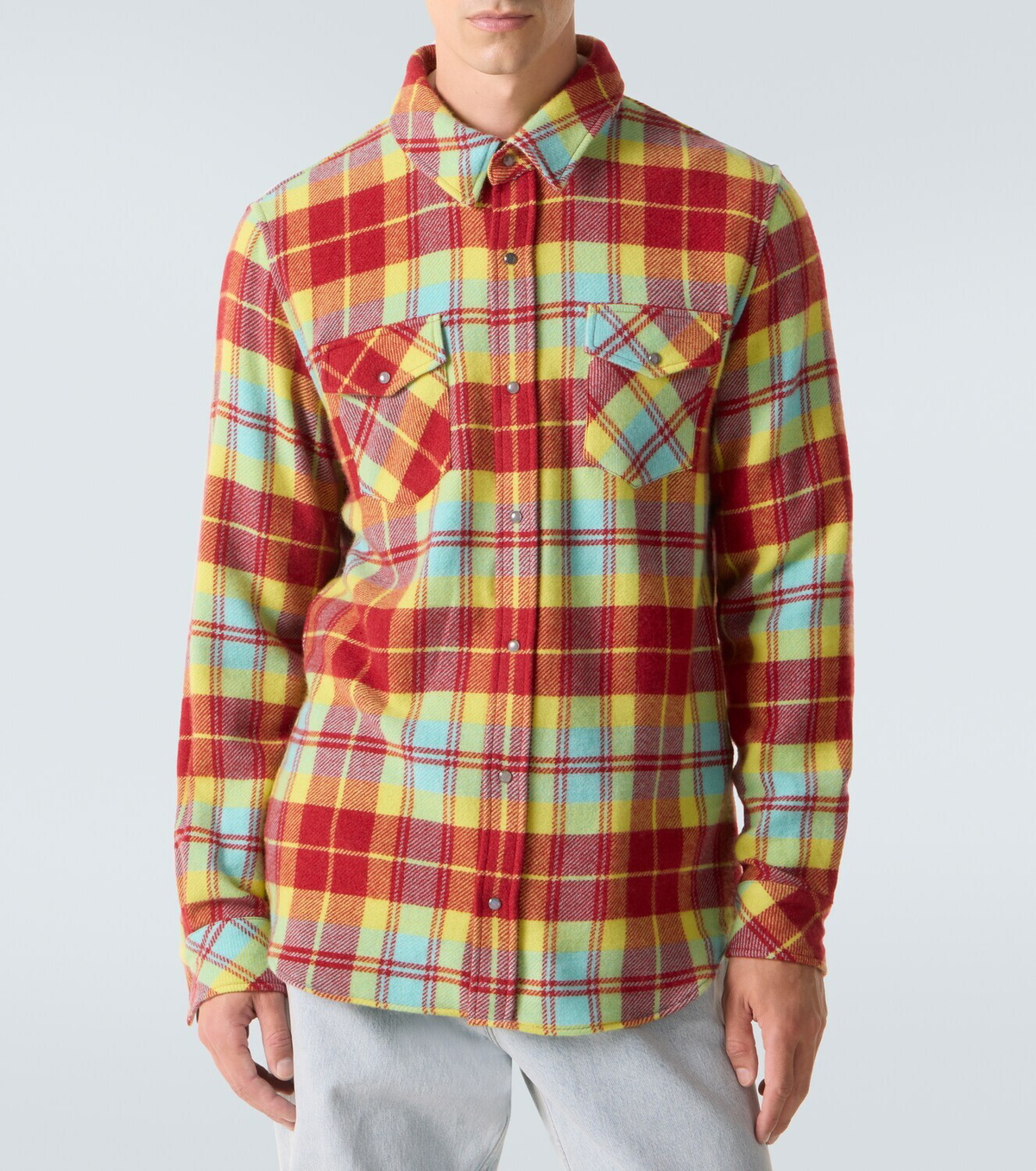 God's True Cashmere Plaid cashmere shirt with labradorite God's True ...