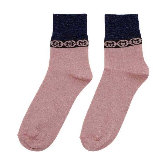 Gucci Pink Interlocking G Socks Gucci