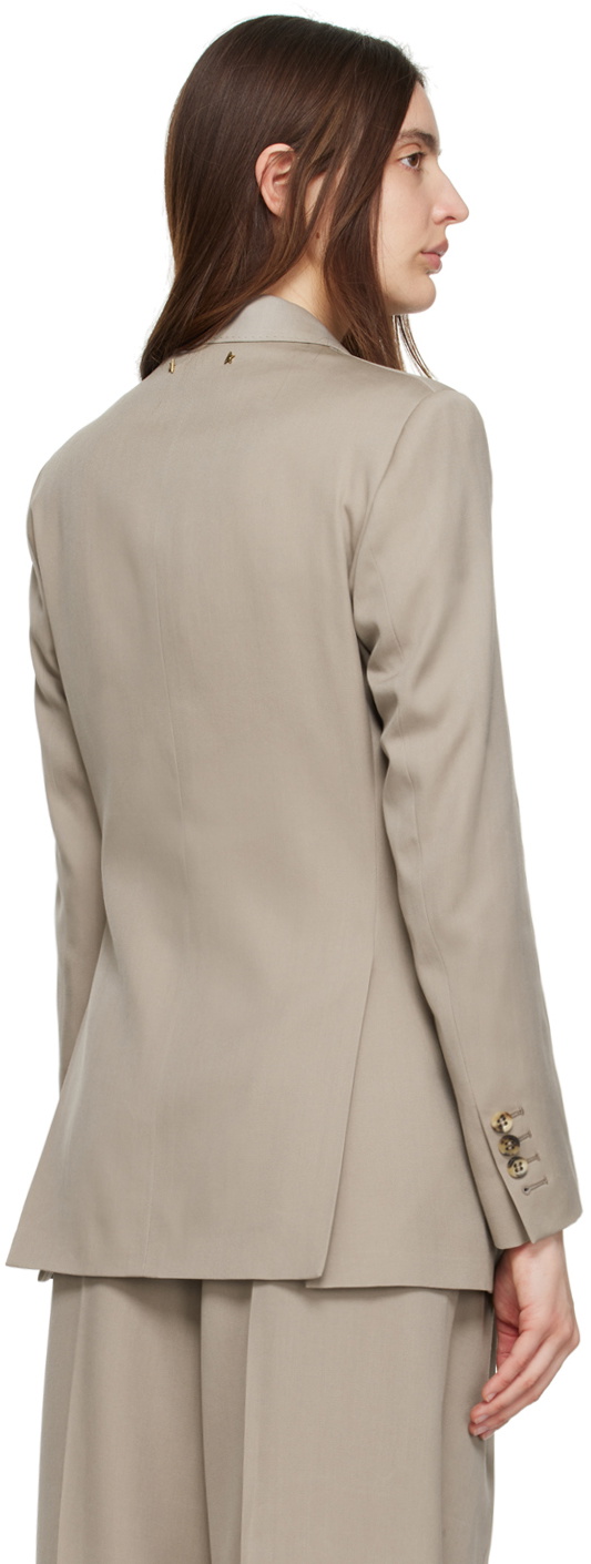 Golden Goose Beige Double-Breasted Blazer Golden Goose Deluxe Brand