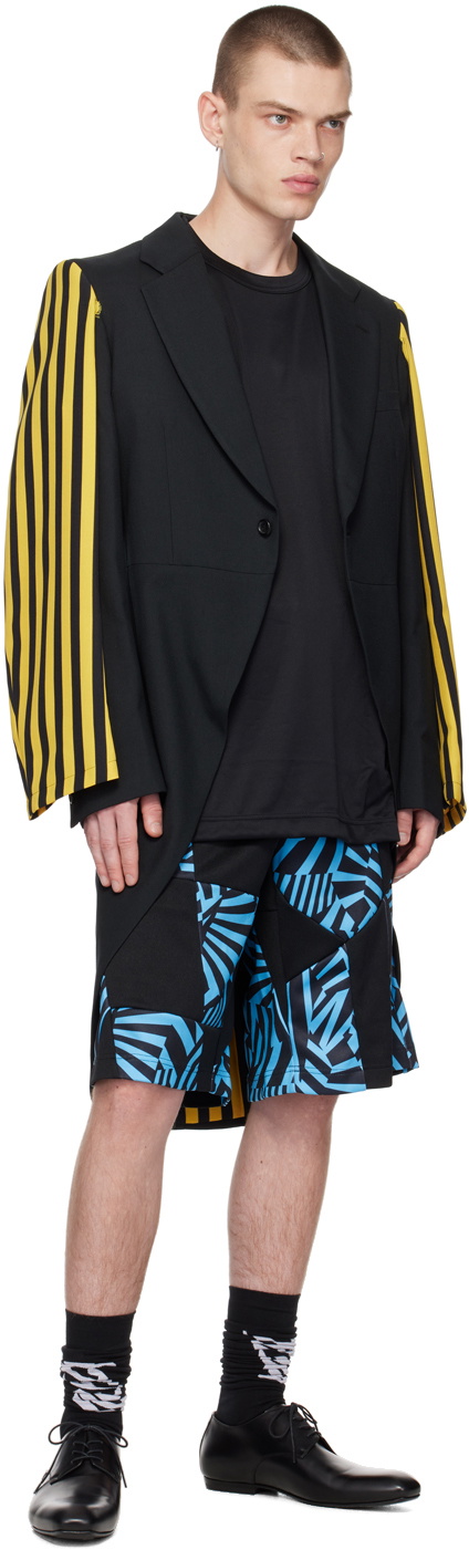 Comme des Garçons Homme Plus Black Paneled Shorts Comme des Garcons ...
