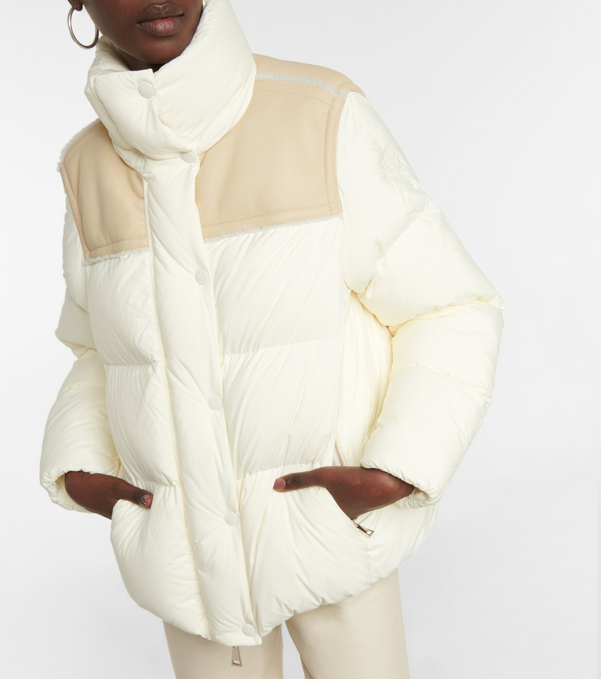 Moncler - Jotty shearling-trimmed down jacket Moncler