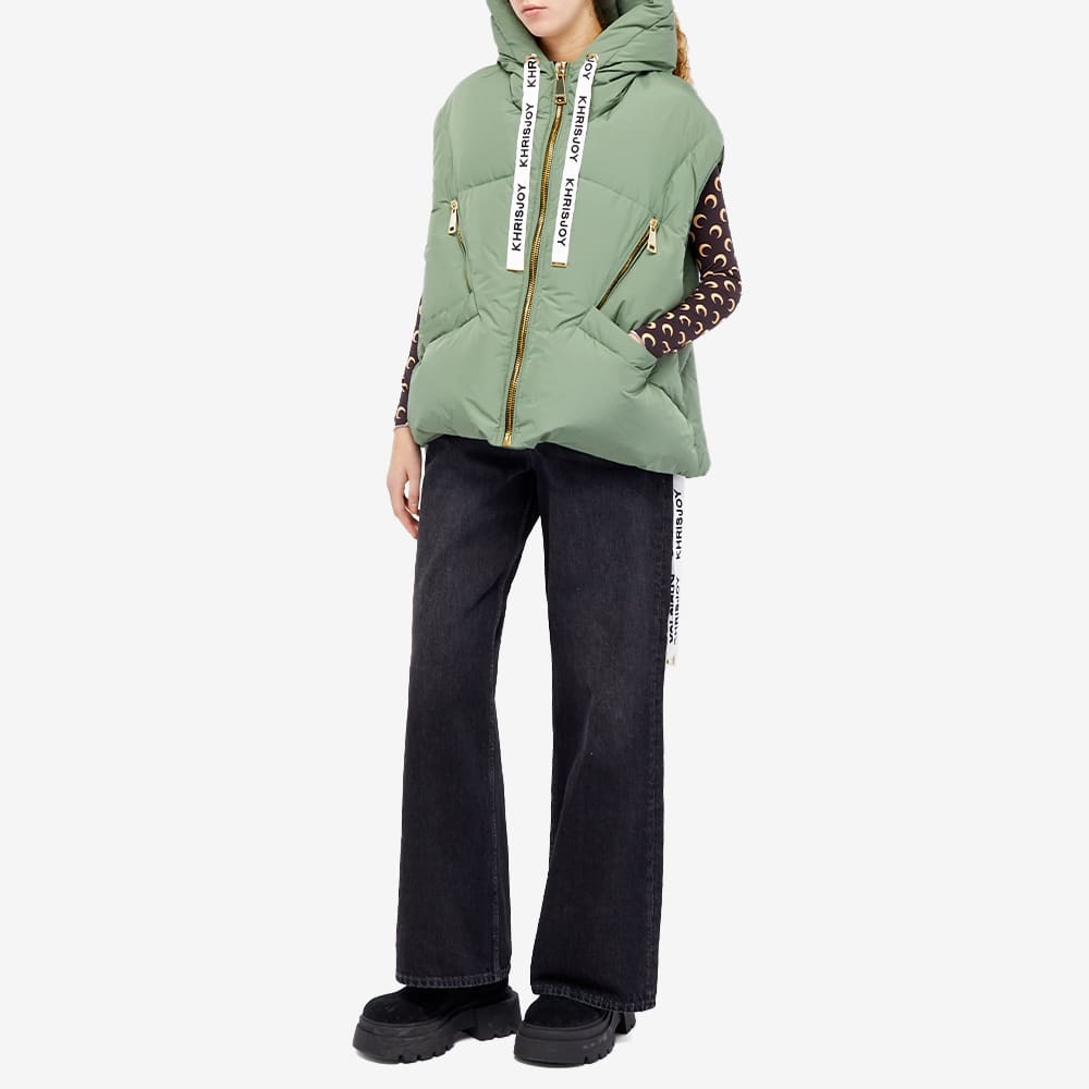 Khrisjoy Women's Iconic Puffer Vest in Sage Khrisjoy